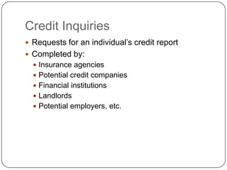 Credit score and reports | PPTX