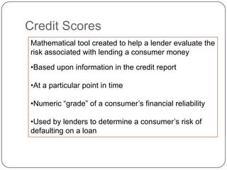 Credit score and reports | PPTX