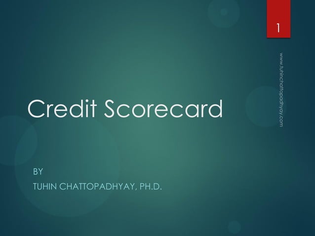 Credit scorecard | PPT