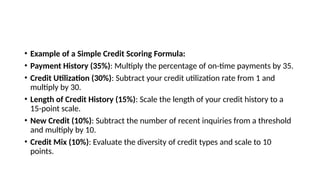 Credit Score Using Decison Modeling and notation | PPT