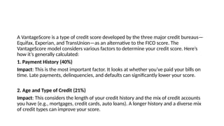 Credit Score Using Decison Modeling and notation | PPT