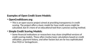 Credit Score Using Decison Modeling and notation | PPT