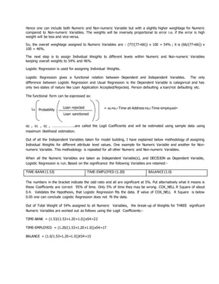 Credit scoring i financial sector | DOCX