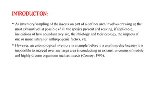 methods of insect sampling in forest | PPTX