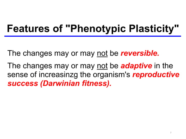 PHENOTYPIC PLASTICITY IN CROP PLANTS | PPTX
