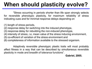 PHENOTYPIC PLASTICITY IN CROP PLANTS | PPTX