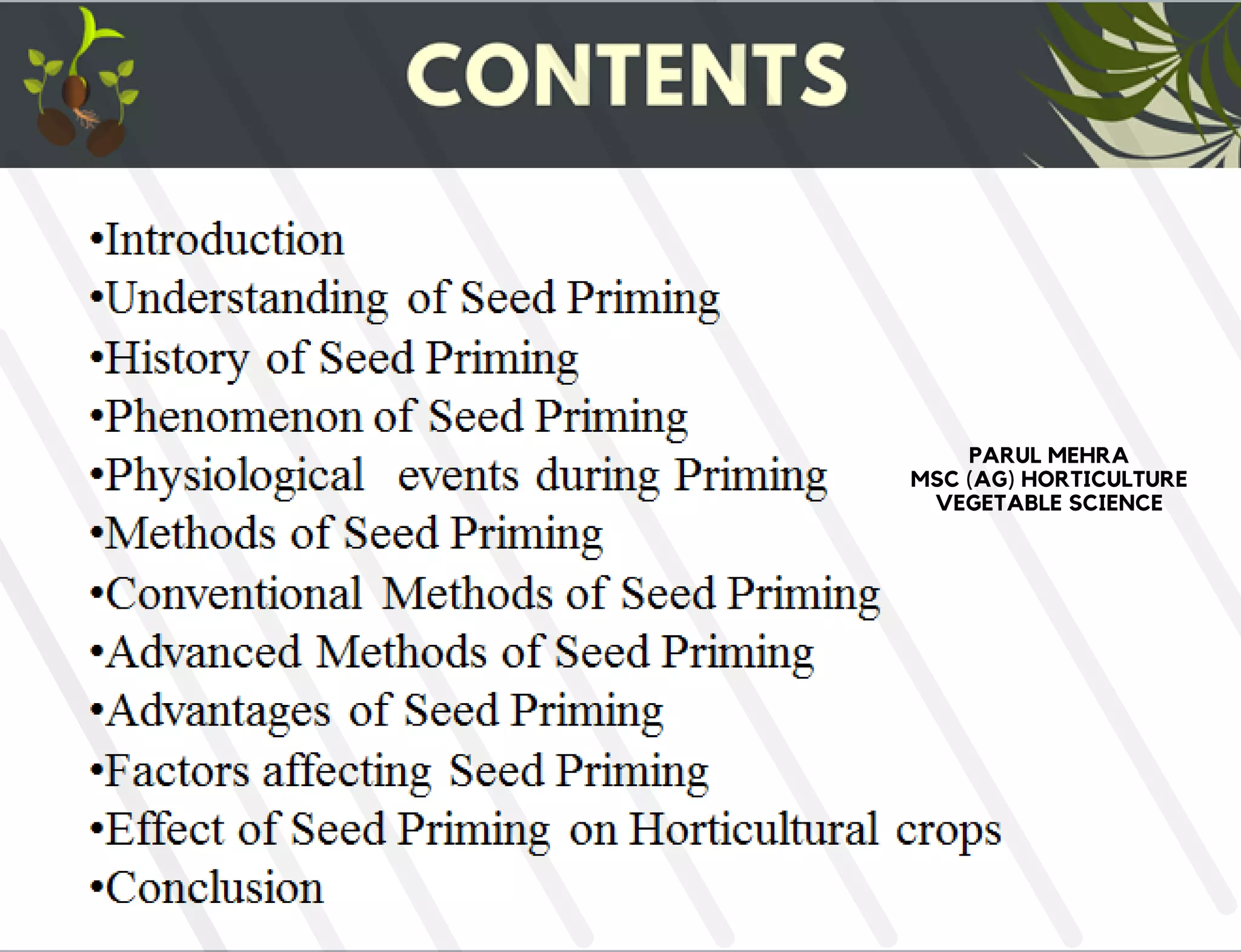Advances in Seed priming | PDF
