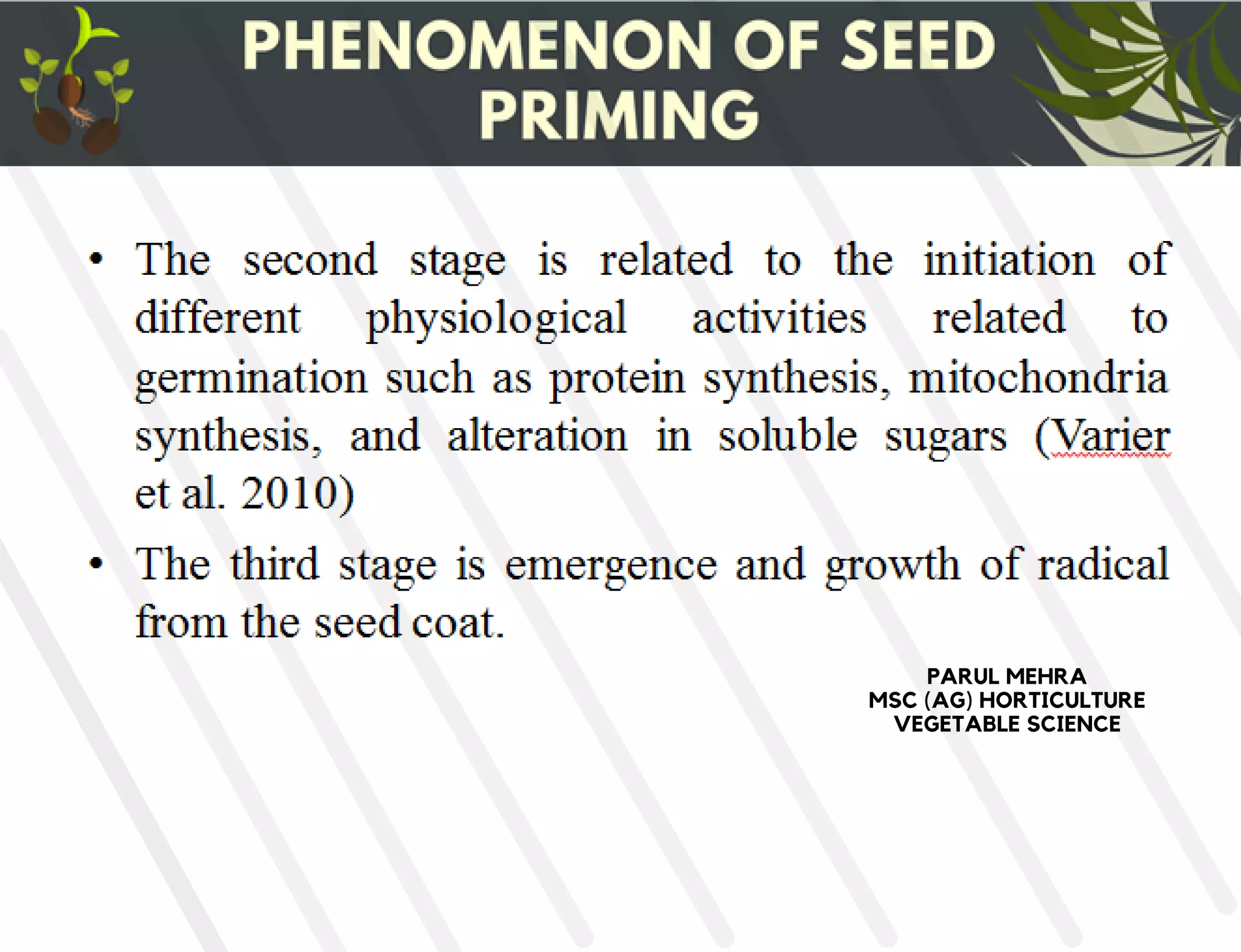 Advances in Seed priming | PDF