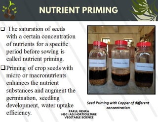 Advances in Seed priming | PDF