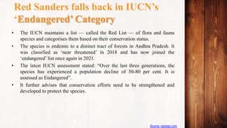 pterocarpus santalinus (RED SANDERS) THE ENDANGERED TREE | PPTX