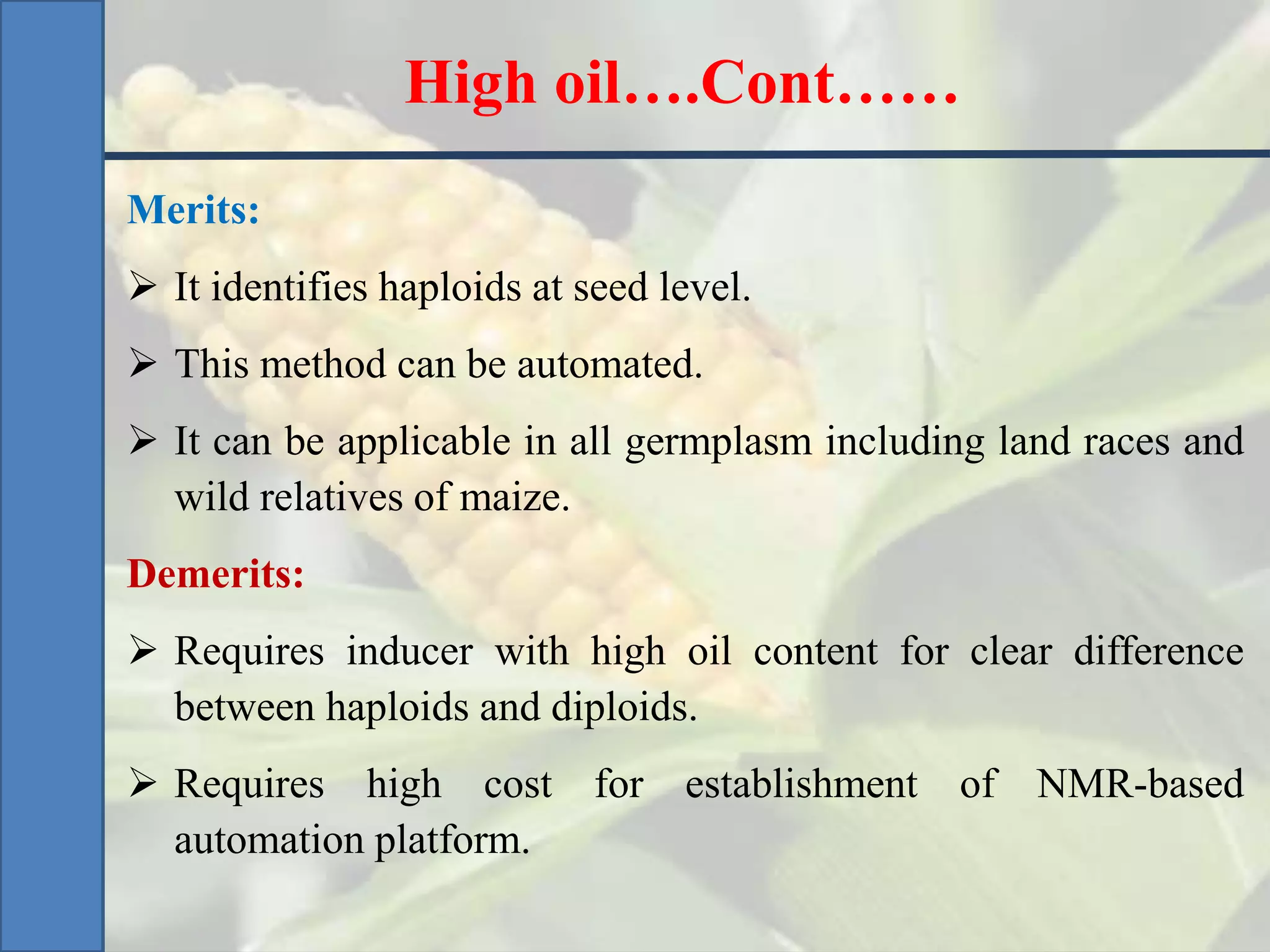 Doubled Haploid Technology for Line Development in Maize | PPTX