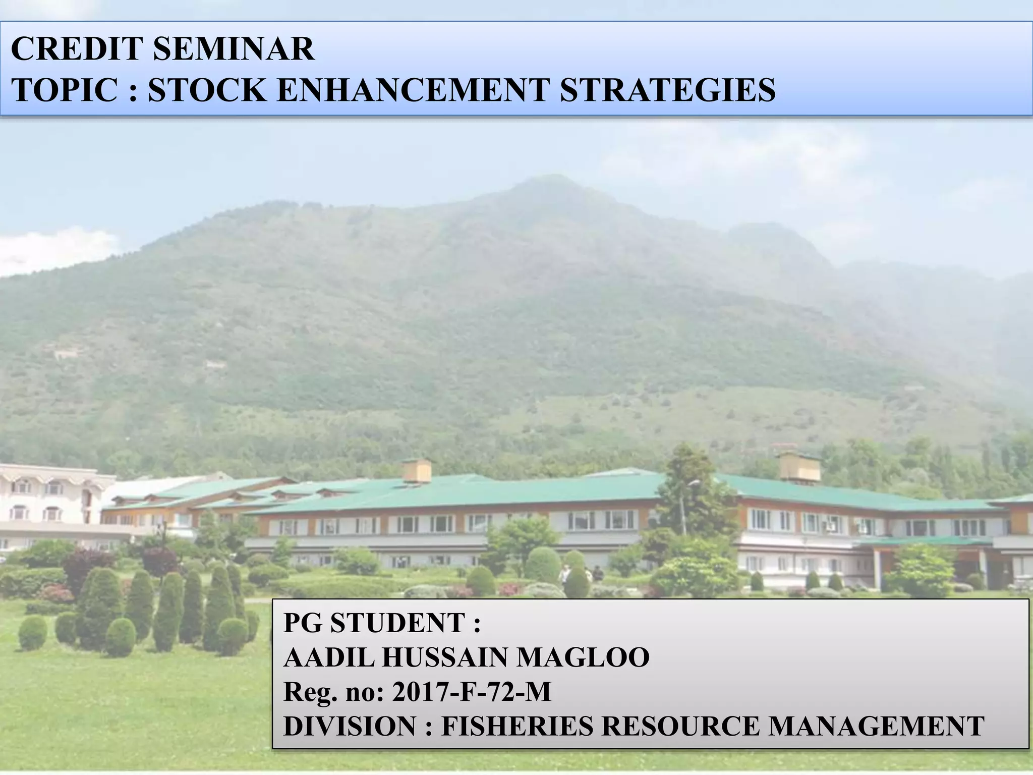 stock enhancement strategies | PPTX