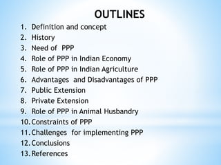 THE ROLE OF PUBLIC PRIVATE PARTNERSHIP IN ANIMAL HUSBANDRY | PPTX