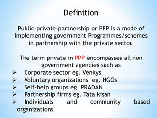 THE ROLE OF PUBLIC PRIVATE PARTNERSHIP IN ANIMAL HUSBANDRY | PPTX