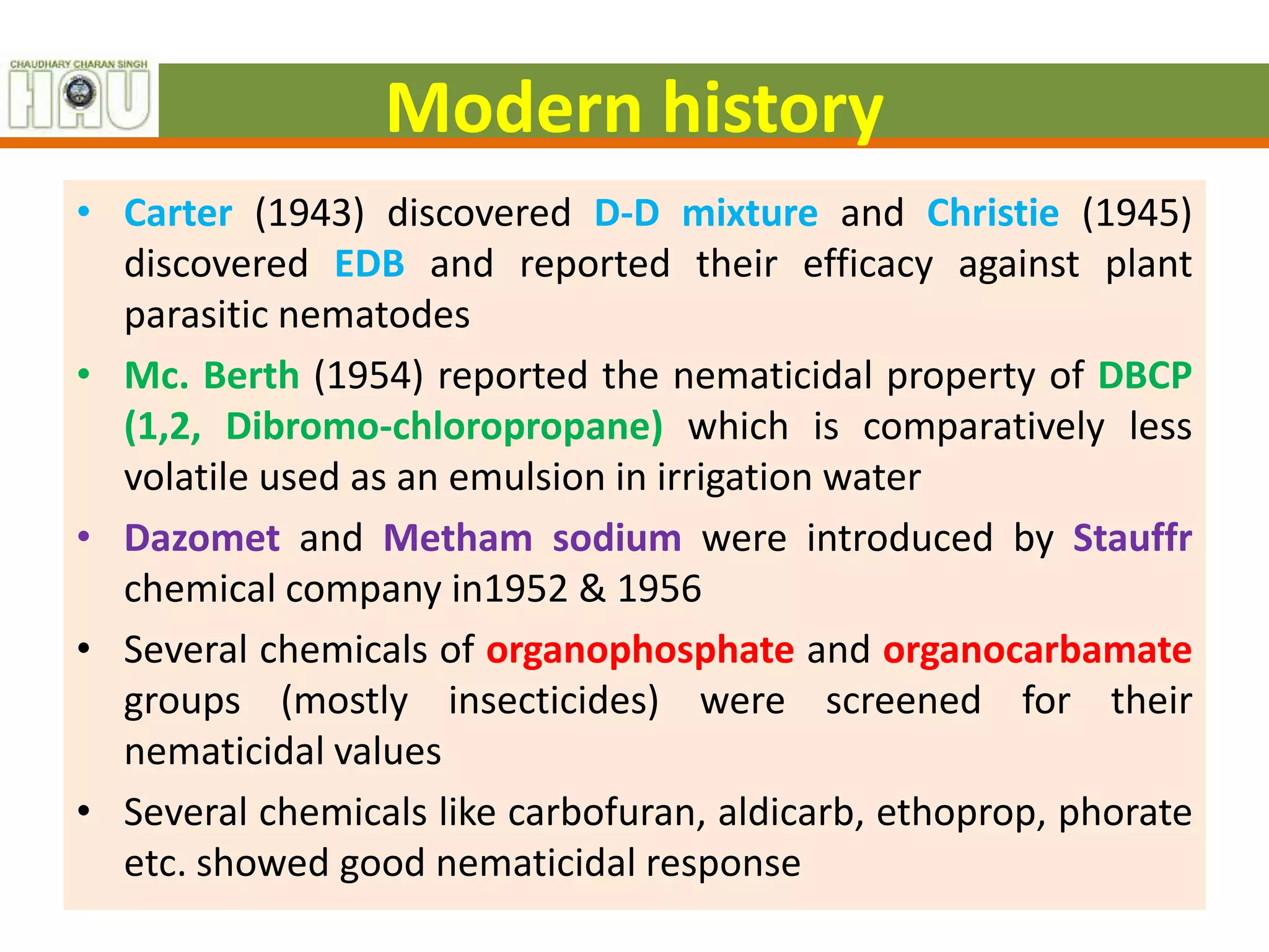 Utility of new synthetic molecules for the management of plant ...
