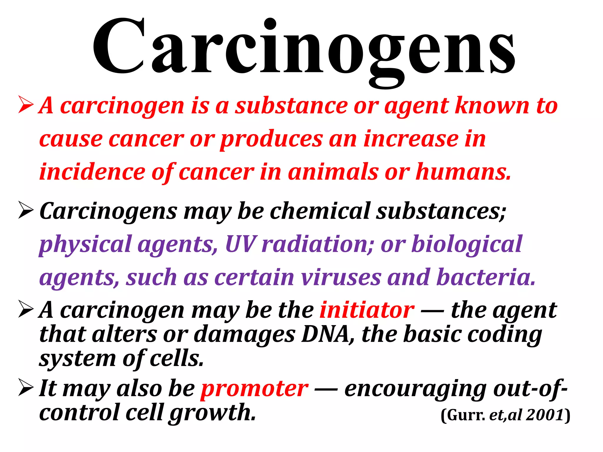 Carcinogenicity in Relation to Environmental Pollution | PPTX