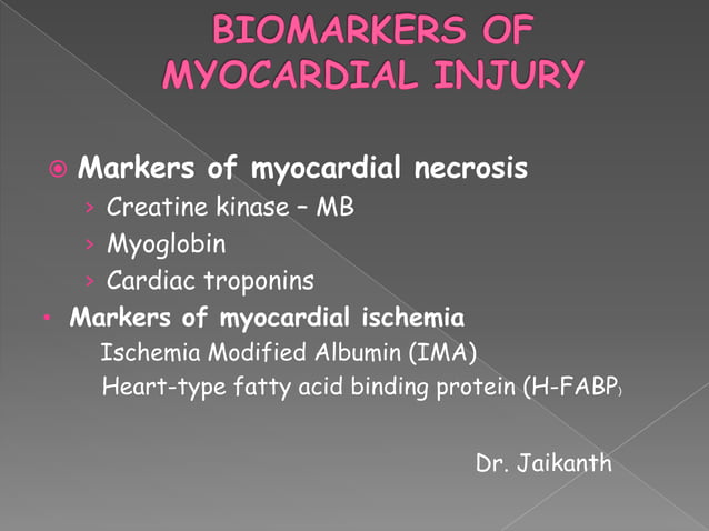 Cardiac biomarkers | PPTX | Heart and Cardiovascular Diseases ...