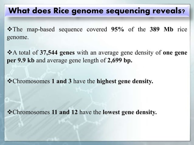 Credit seminar on rice genomics crrected | PPTX