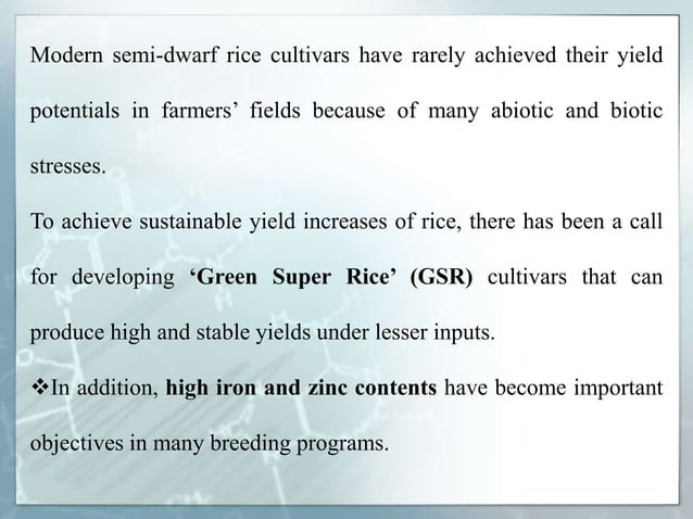 Credit seminar on rice genomics crrected | PPTX