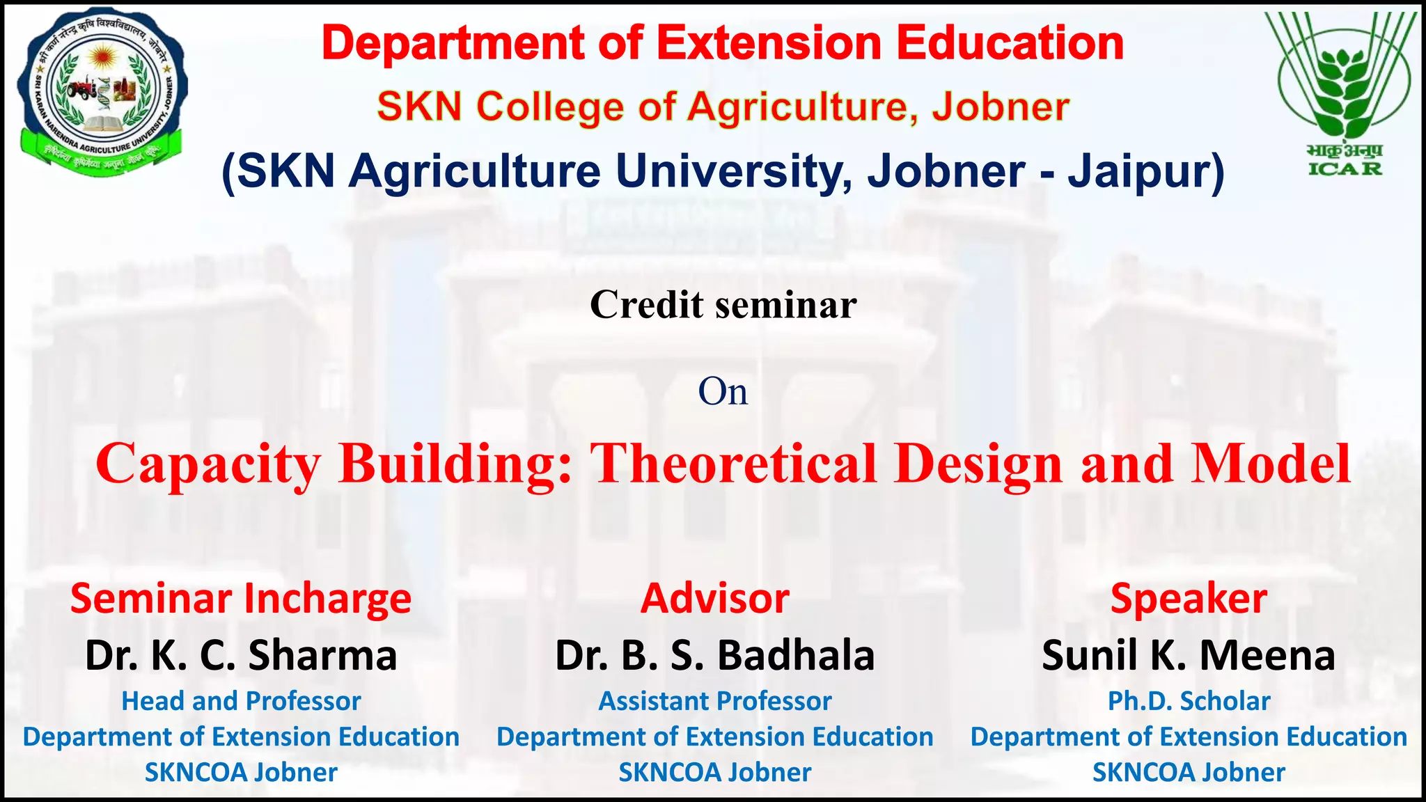 Capacity Building: Theoretical Design and Model | PPTX | Agriculture ...