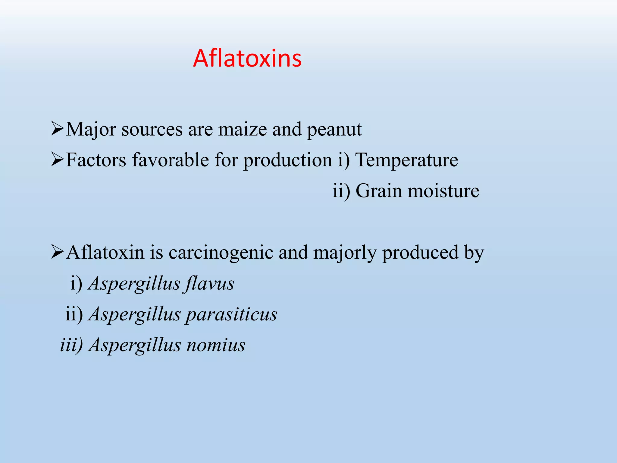 Mycotoxin contamination in food crops and its management | PPTX