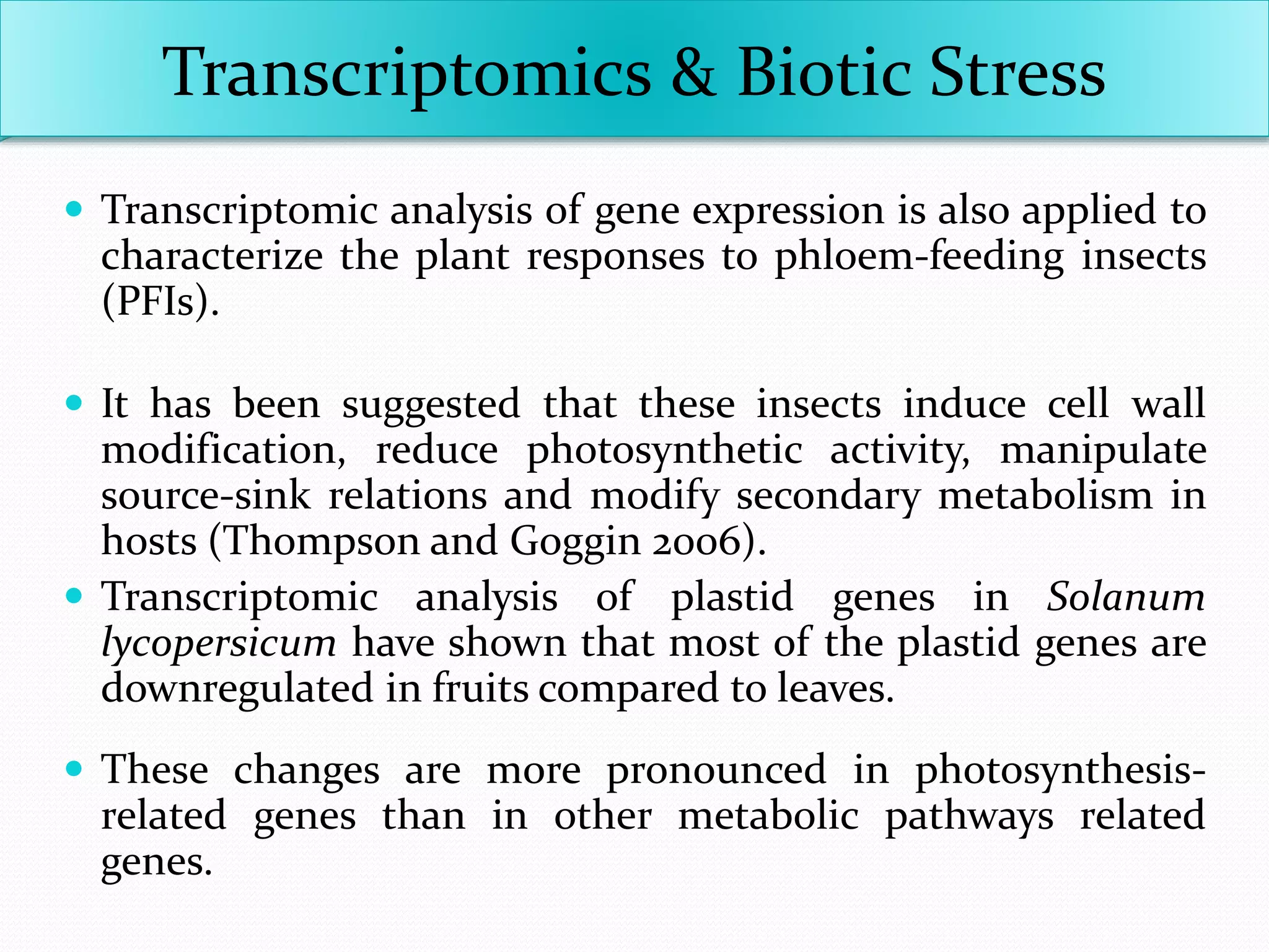 Transcriptomics: A time efficient tool for crop improvement | PPTX