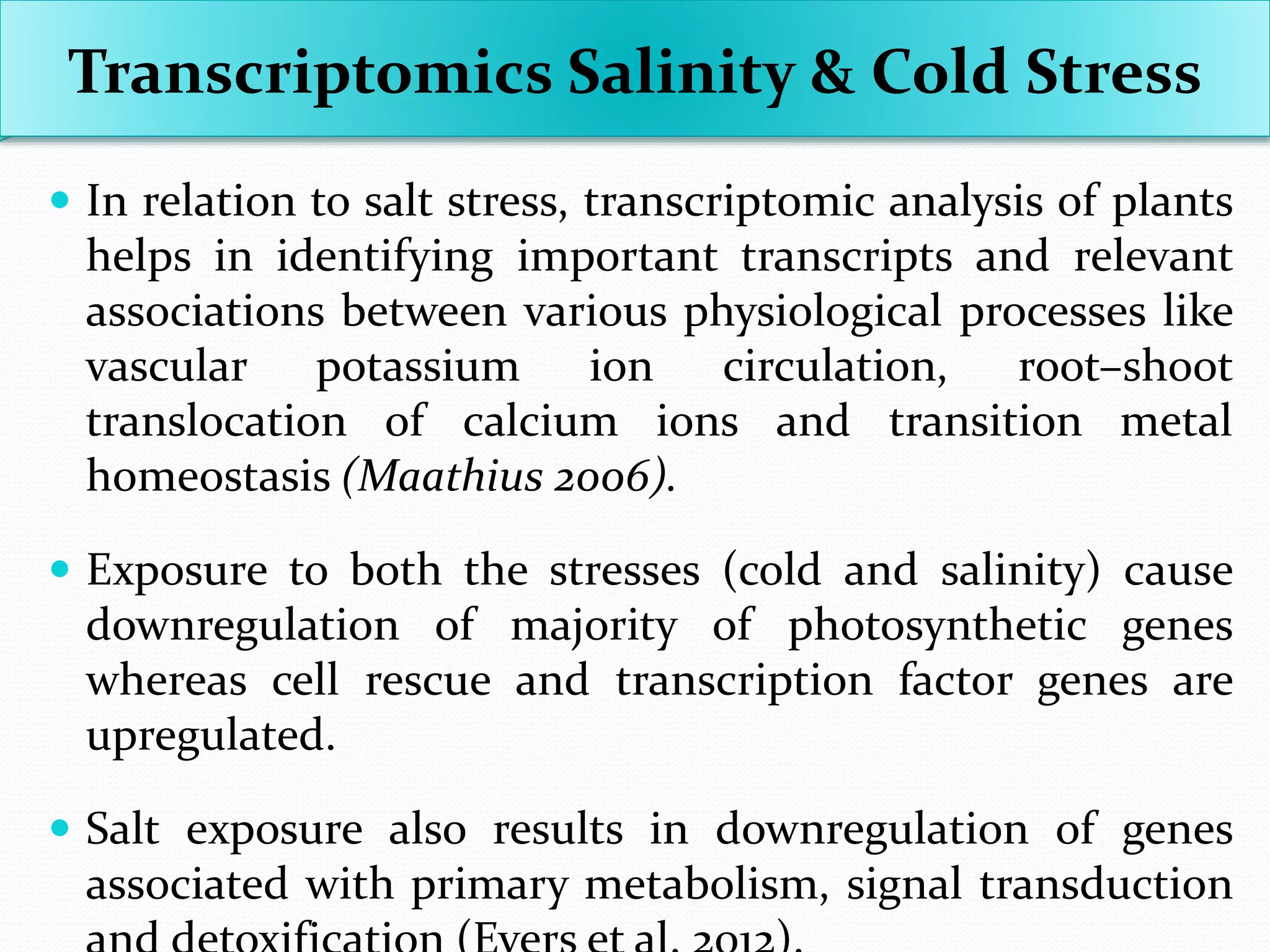Transcriptomics: A time efficient tool for crop improvement | PPTX