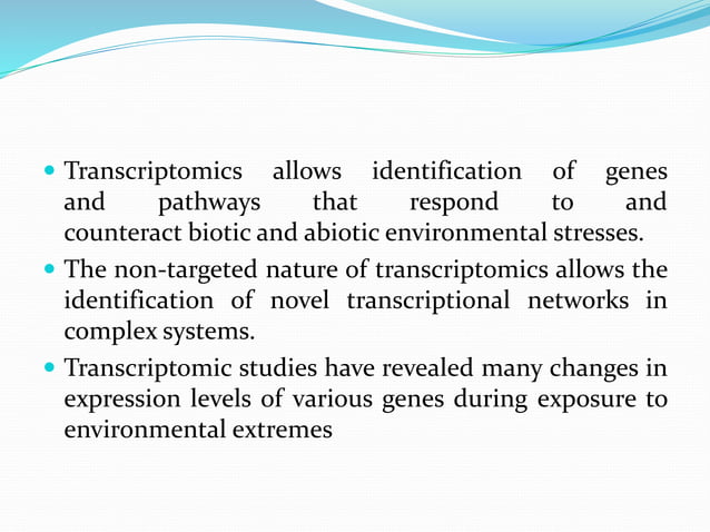 Transcriptomics: A time efficient tool for crop improvement | PPTX ...