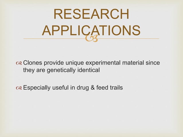 Animal Cloning Procedure, Problems and Perspectives | PPTX