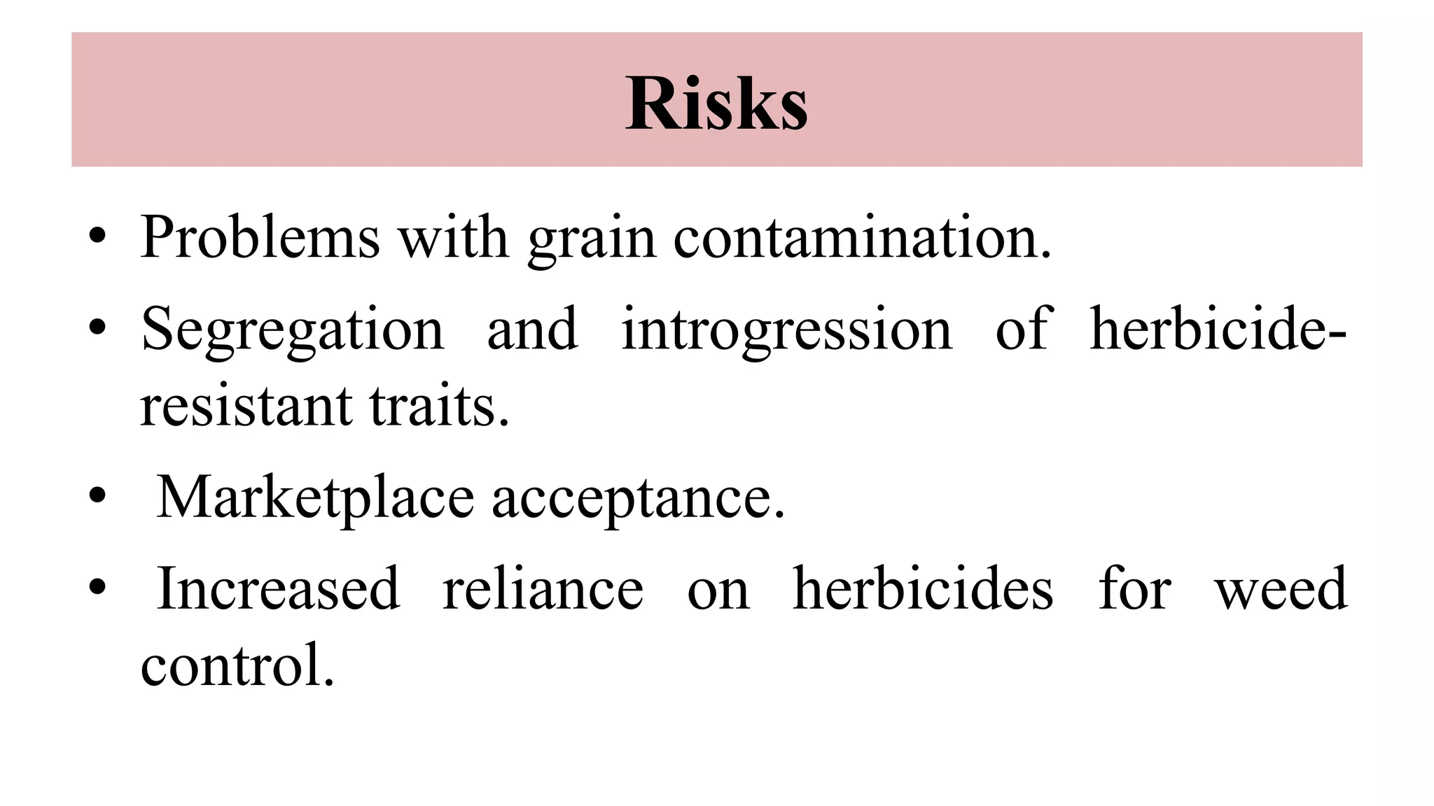 Herbicide Resistant Crops : Boon or Bane for Global Agriculture | PPTX