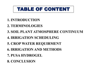 Water Management in Fruit Crops | PPT