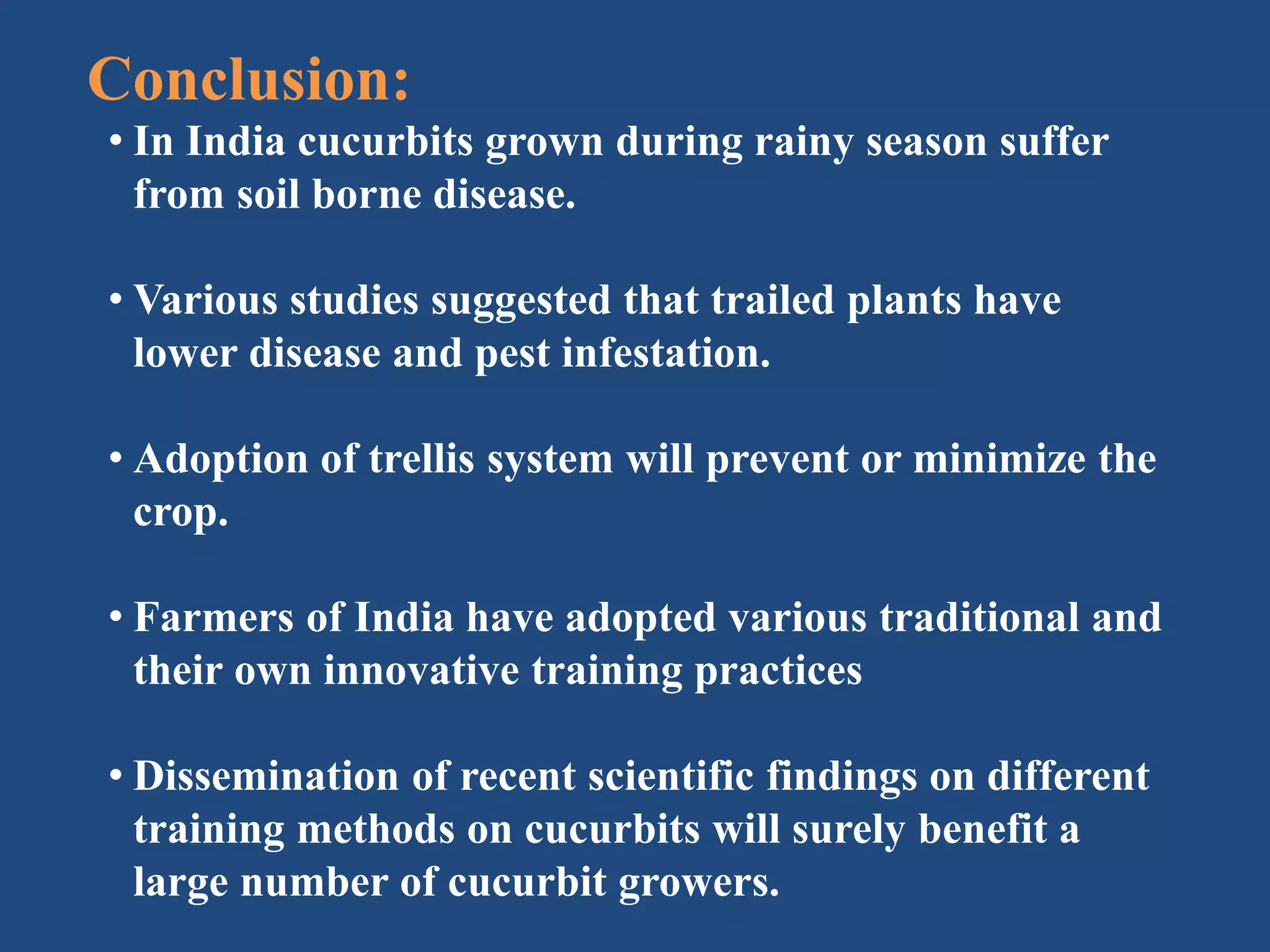 training and pruning methods of cucurbits | PPTX