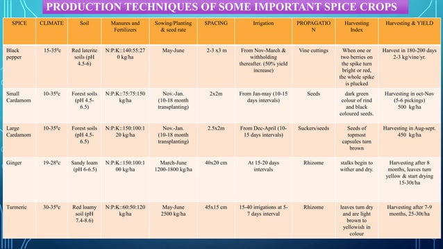 SPICE CROPS: Production, Breeding & Biotechnological Techniques for ...