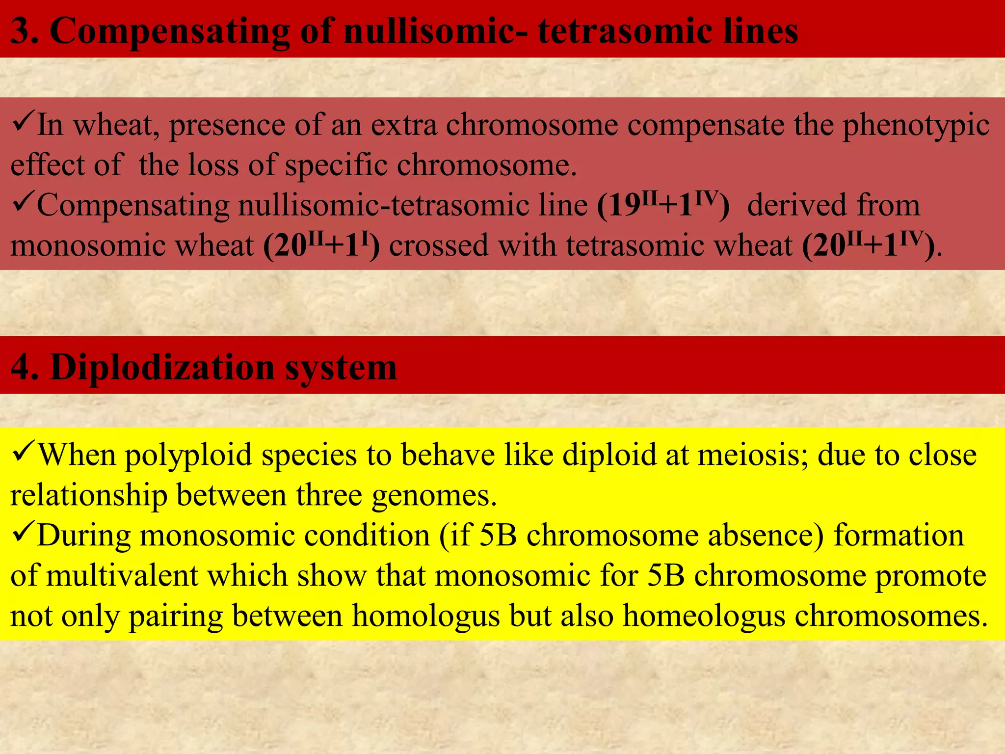 monosomics and their role in cytogenetics | PDF