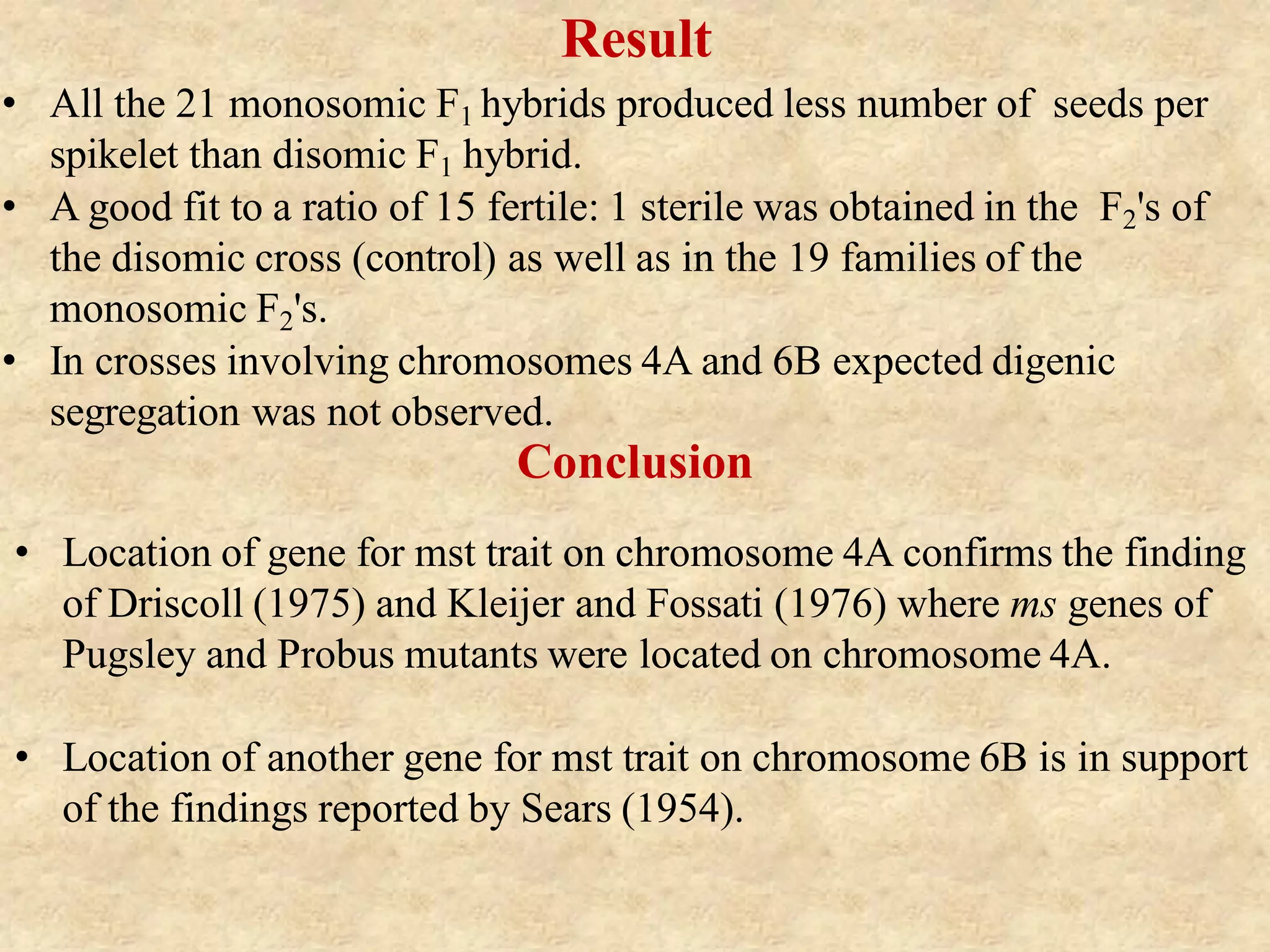 monosomics and their role in cytogenetics | PDF