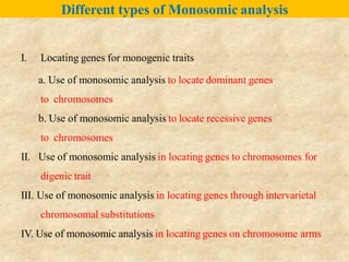 monosomics and their role in cytogenetics | PDF