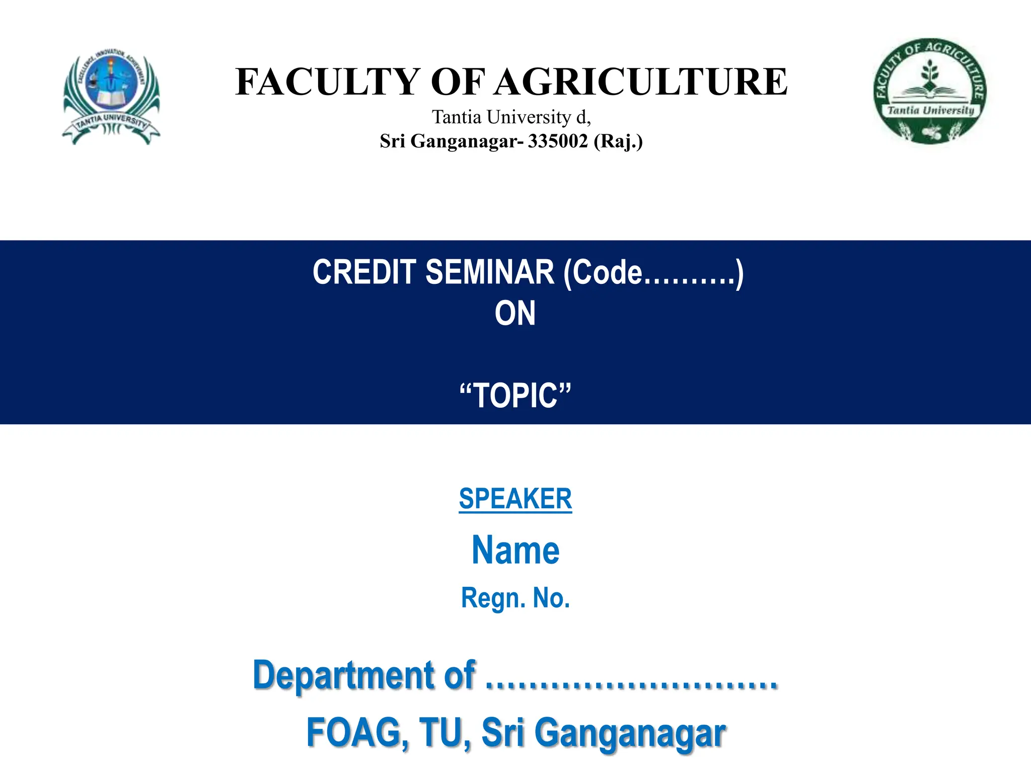 Credit_seminar_template 1.pptx report sri ganganger | PPT
