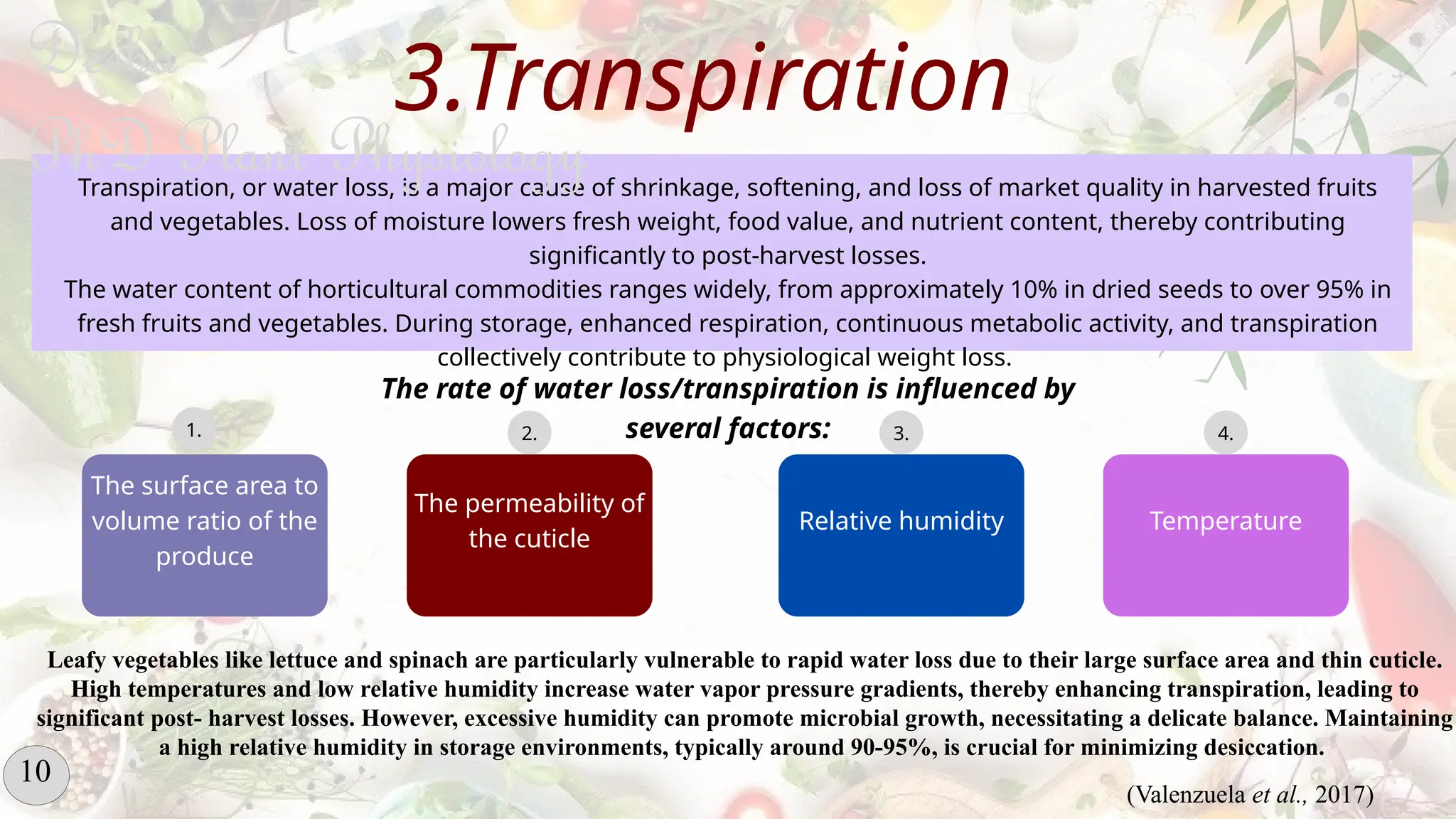 Physiological basis of postharvest losses and their management in ...