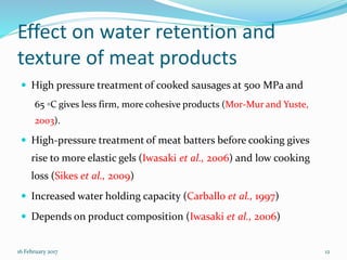 High Pressure Processing for Preservation of Meat | PPTX