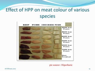High Pressure Processing for Preservation of Meat | PPTX