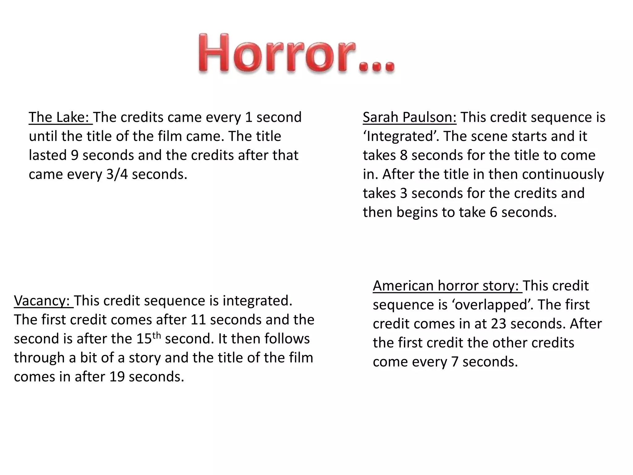 Credit sequence genres | PPT
