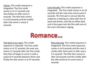 Credit sequence genres | PPT