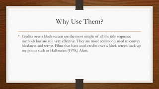 Credits Over A Black Screen Pptx