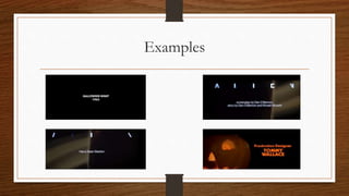 Credits Over A Black Screen | PPT
