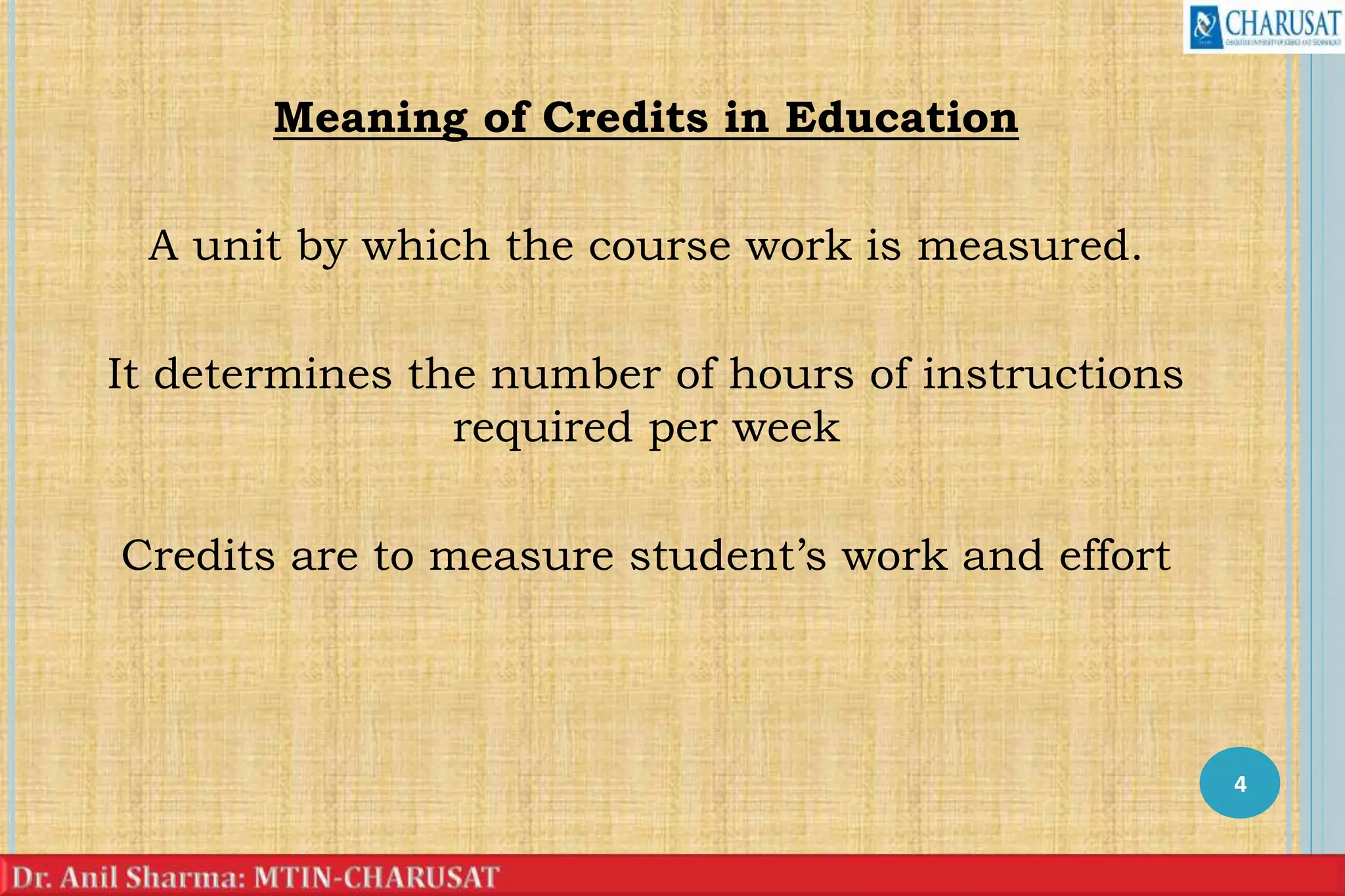 Credit System in Revised INC Syllabus.pptx