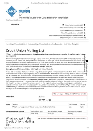 Credit union email address list | PDF
