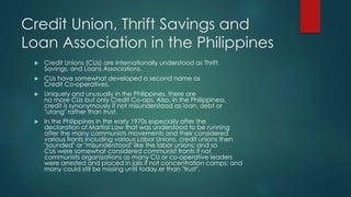 Credit Union in the Philippines | PPTX