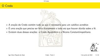 Credo parte 1 | PDF