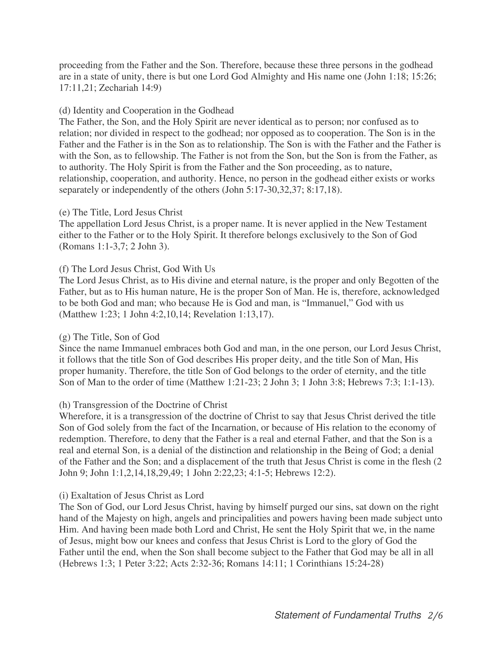 Declaração de Verdades Fundamentais das Assembleias de Deus [texto em ...