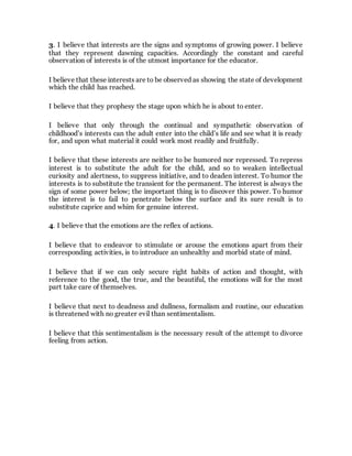 Credo pedagogico jhon dewey | DOCX